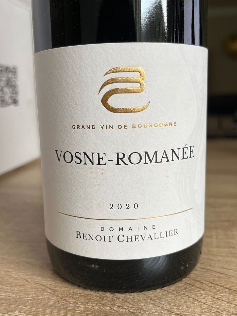 2020 Domaine Benoit Chevallier Vosne-Romanée, France, Burgundy, Côte de ...