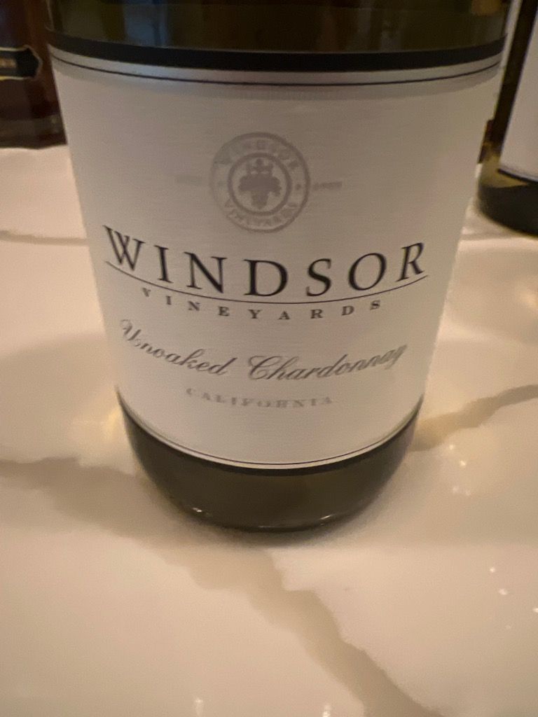 2020 Windsor Vineyards Unoaked Chardonnay, USA, California, North Coast ...