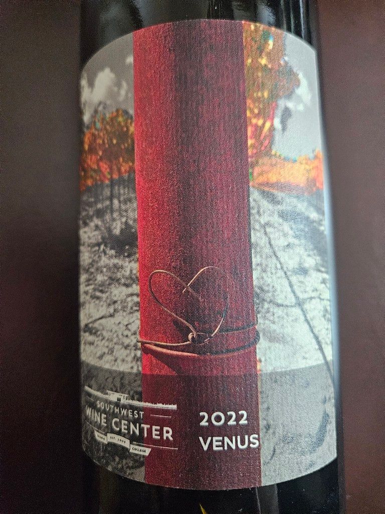 2022 Southwest Wine Center Sangiovese Vénus Yavapai College Vineyard ...