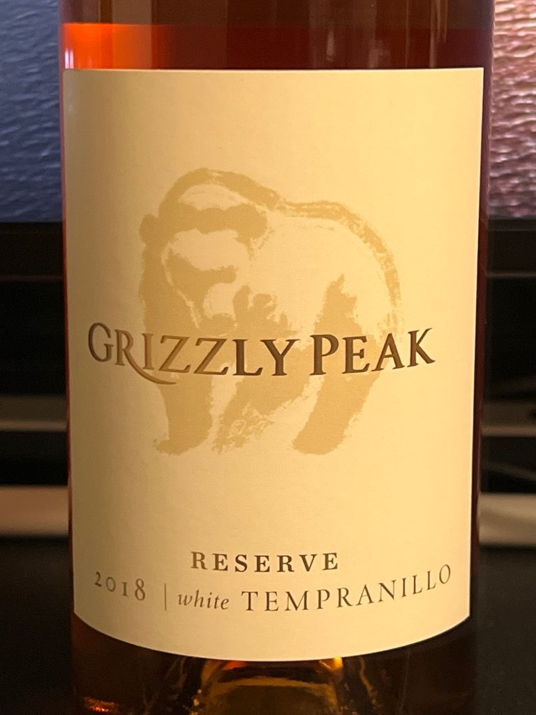 2019 Grizzly Peak White Tempranillo Reserve Rogue Valley, USA, Oregon ...
