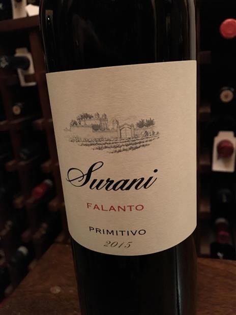 2020 Surani Primitivo Falanto, Italy, Puglia, Salento IGT - CellarTracker