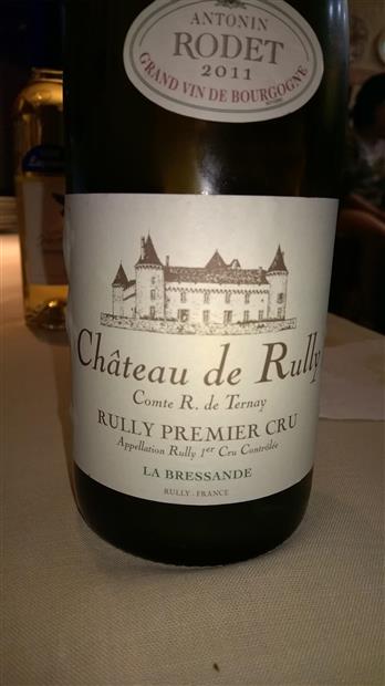 2012 Château de Rully Rully 1er Cru Blanc, France, Burgundy, Côte ...
