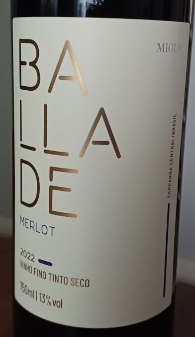 2022 Miolo Merlot Ballade, Brazil, Rio Grande do Sul, Campanha ...