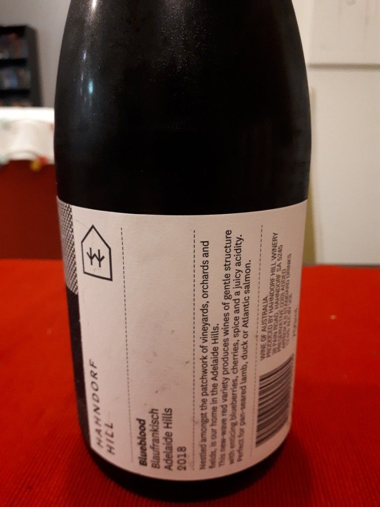 2020 Hahndorf Hill Winery Blaufränkisch Blueblood, Australia, South ...