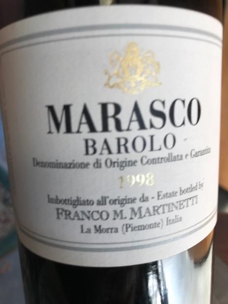 1998 Franco M. Martinetti Barolo Marasco, Italy, Piedmont, Langhe ...
