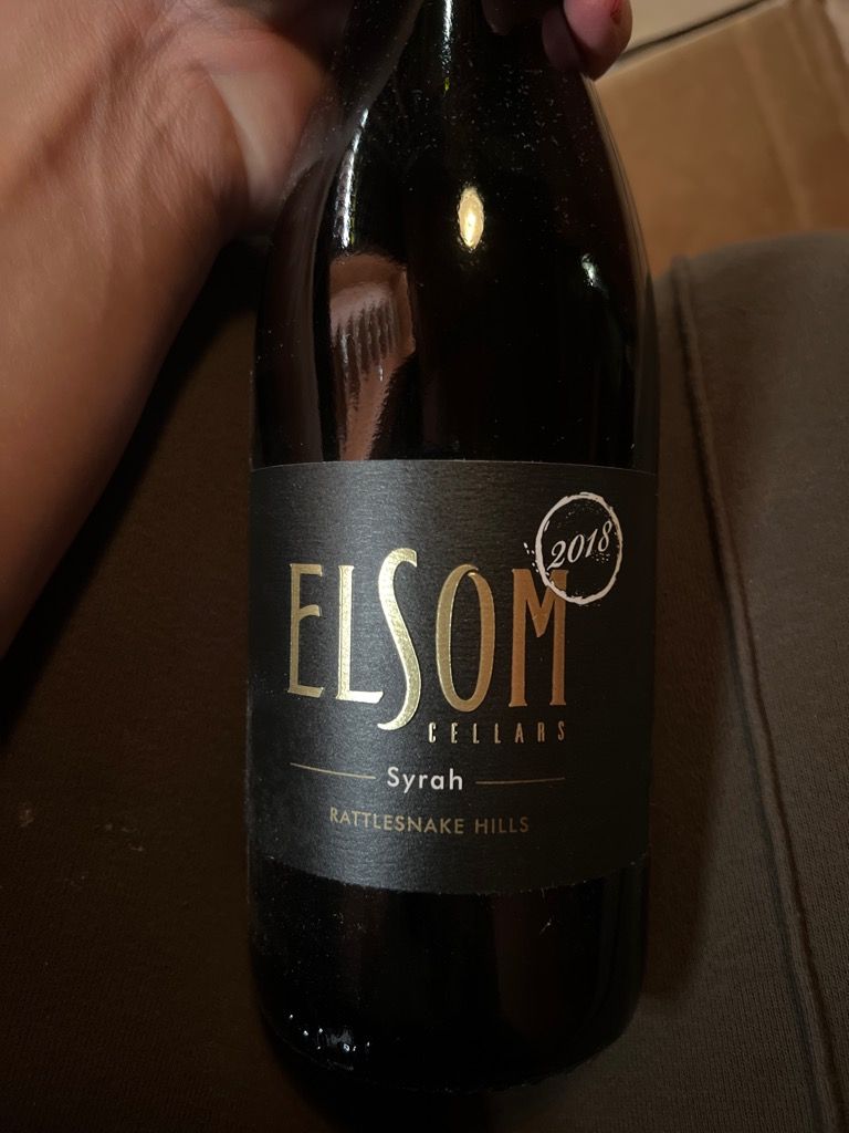 2018 Elsom Cellars Syrah, USA, Washington, Columbia Valley, Rattlesnake ...