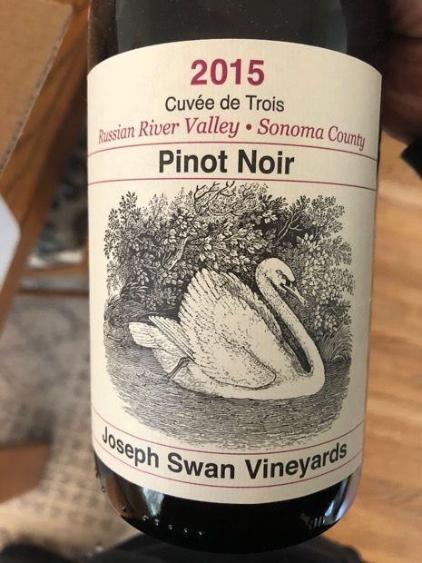2015 Joseph Swan Vineyards Pinot Noir Cuvée de Trois, USA, California ...