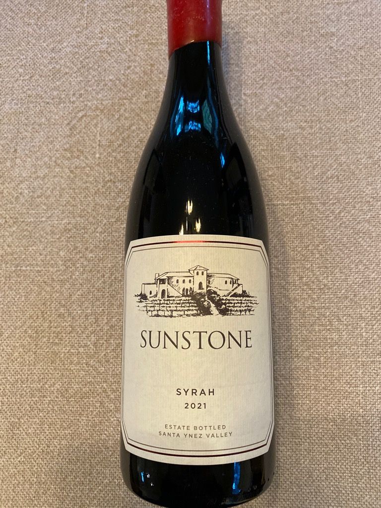 2021 Sunstone Vineyards and Winery Syrah Santa Ynez Valley, USA ...