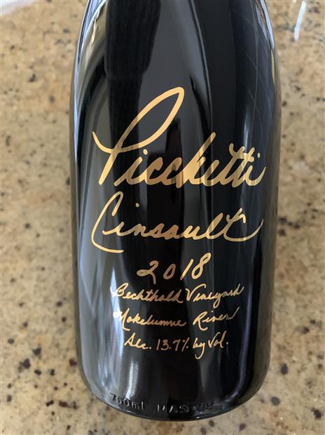 2018 Picchetti Winery Cinsault Bechthold Vineyard, USA, California ...