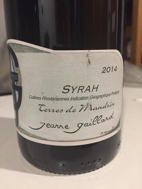 2013 Jeanne Gaillard Vin de Pays des Collines Rhodaniennes Terres de ...