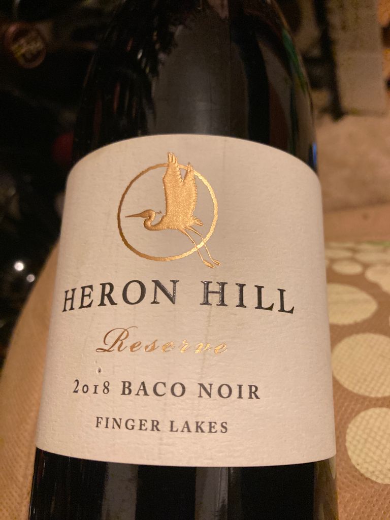 2019 Heron Hill Vineyards Baco Noir Reserve, USA, New York, Finger ...