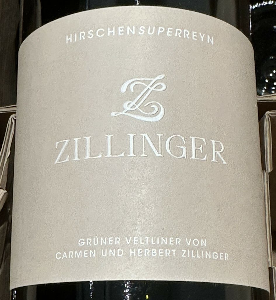 2021 Herbert Zillinger Grüner Veltliner HirschenSUPERReyn, Austria ...