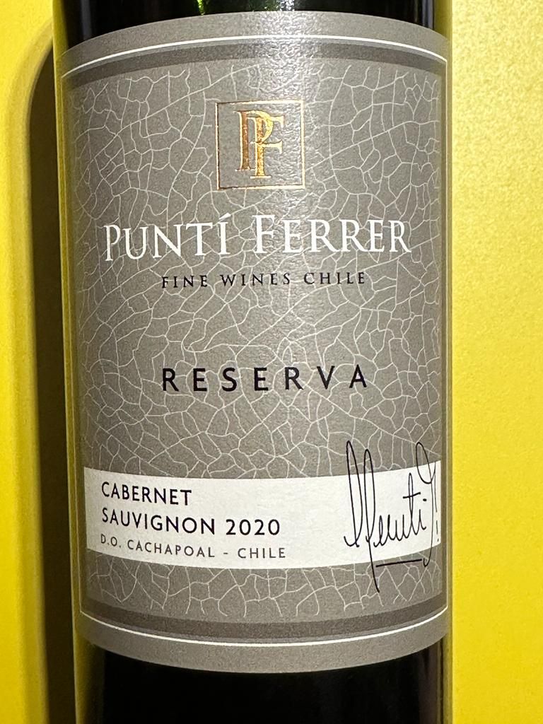 2020 Punti Ferrer Cabernet Sauvignon Reserva, Chile, Maipo Valley ...