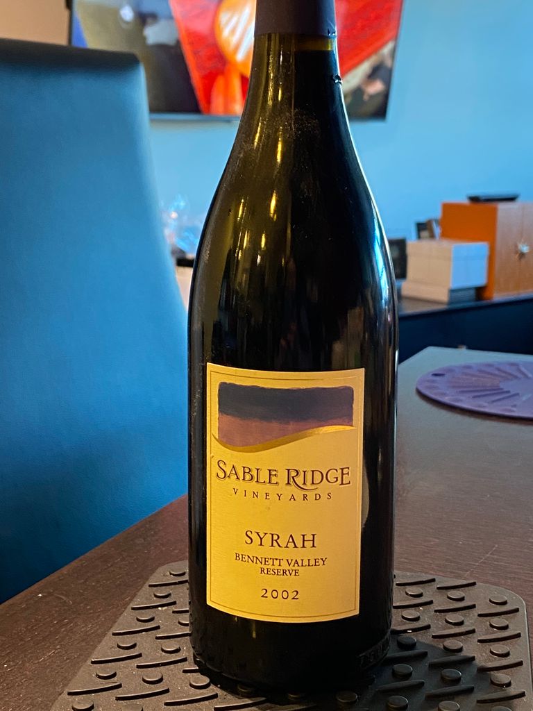 2004 Sable Ridge Syrah Bennett Valley, USA, California, Sonoma County ...