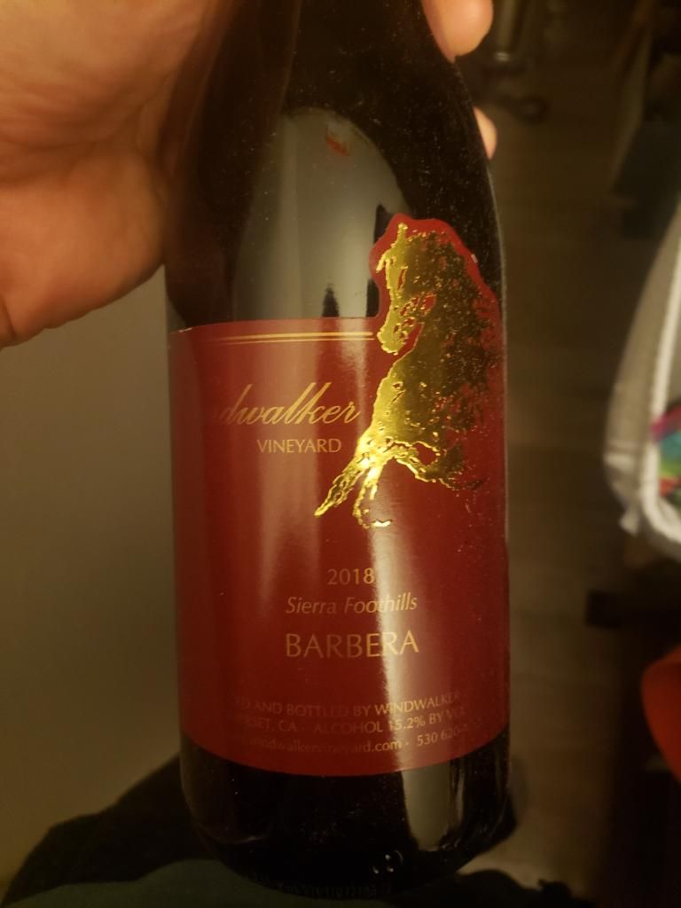 2020 Windwalker Vineyard Barbera, USA, California, Sierra Foothills ...