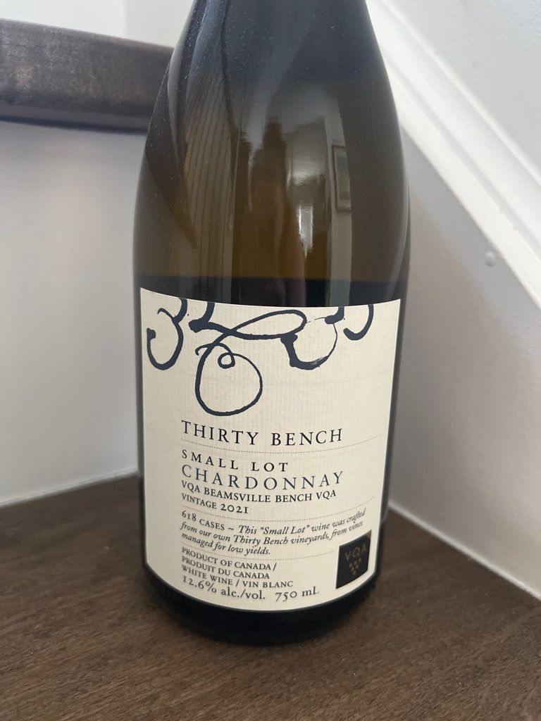 2021 Thirty Bench Chardonnay Small Lot, Canada, Ontario, Niagara ...