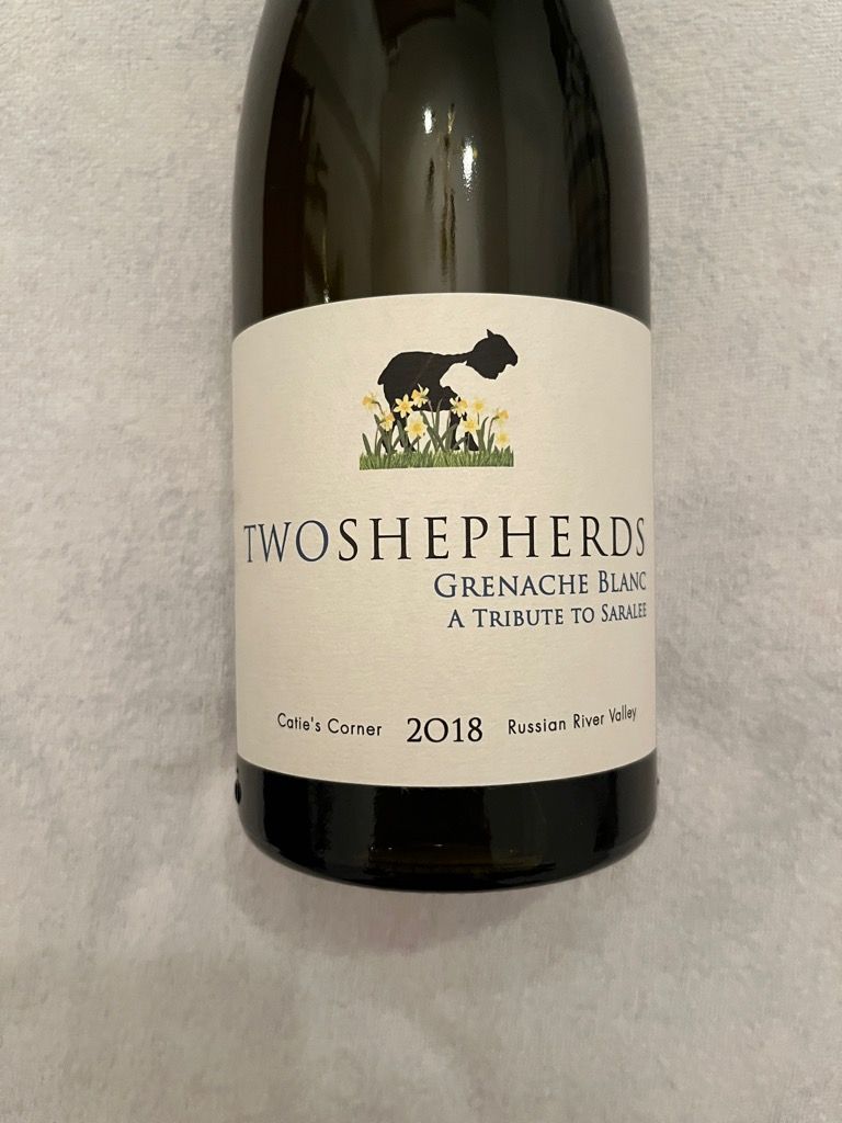 2018 Two Shepherds Grenache Blanc Tribute to Saralee Catie's Corner ...
