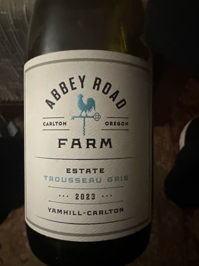 2023 Abbey Road Farm Trousseau Gris, USA, Oregon, Willamette Valley ...