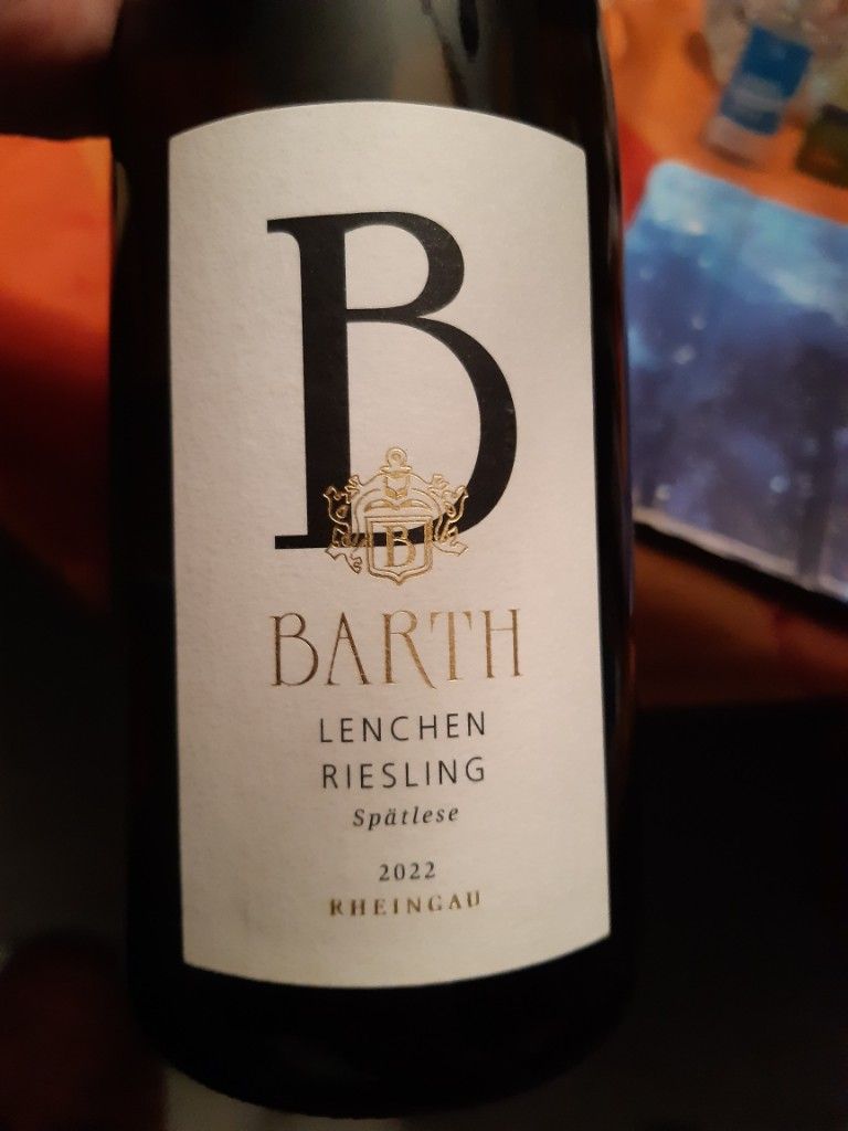 2022 Weingut Barth Riesling Spätlese, Germany, Nahe - CellarTracker