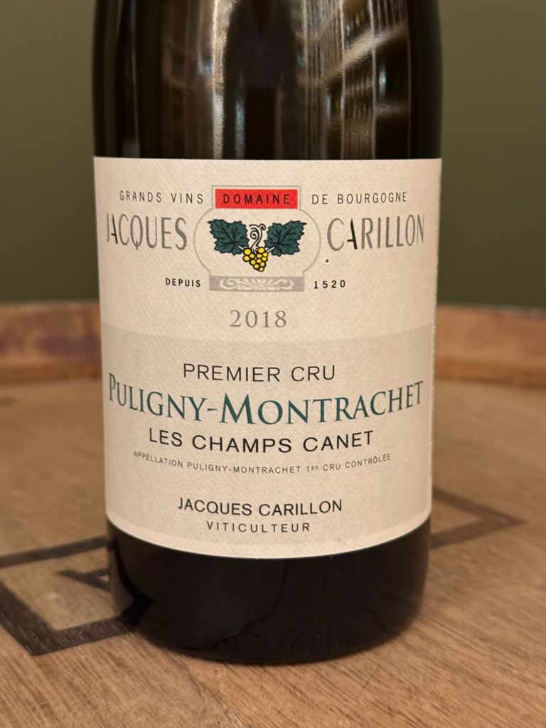 2018 Domaine Jacques Carillon Puligny-Montrachet 1er Cru Champs Canet ...