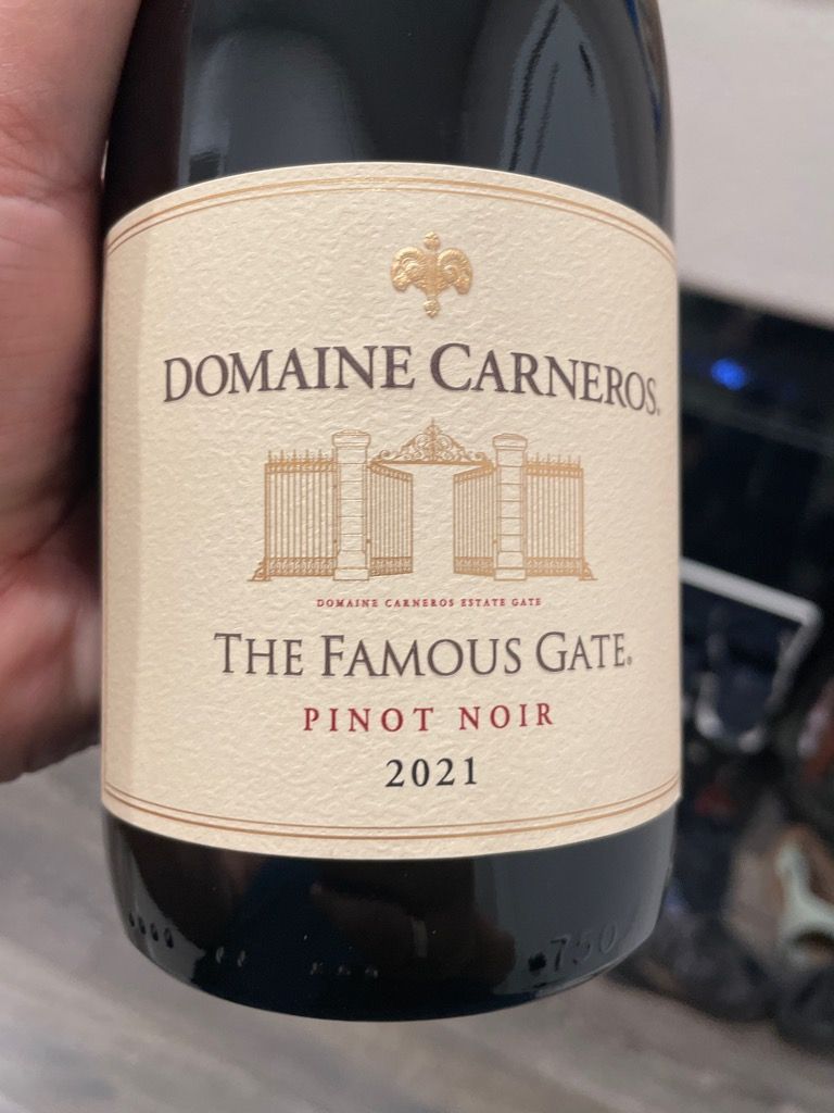 2021 Domaine Carneros Pinot Noir The Famous Gate, USA, California, Napa ...