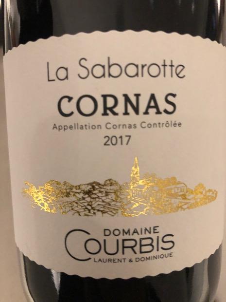 2017 Domaine Courbis Cornas La Sabarotte, France, Rhône, Northern Rhône ...