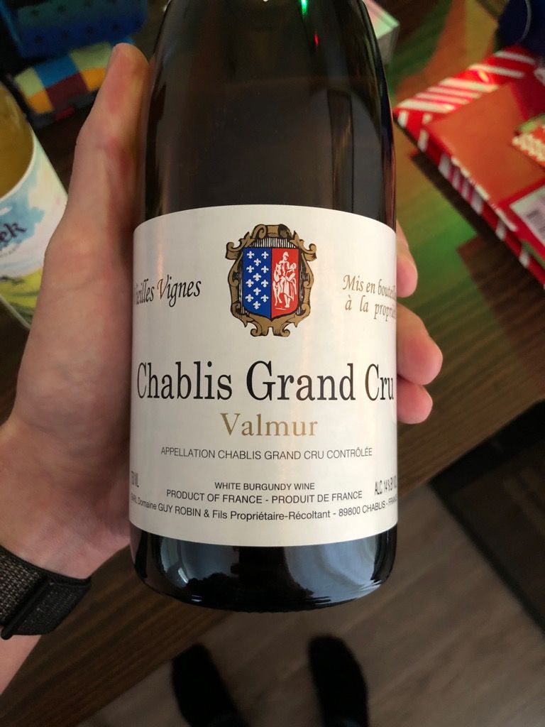 2019 Domaine Guy Robin et Fils Chablis Grand Cru Valmur Vieilles Vignes ...