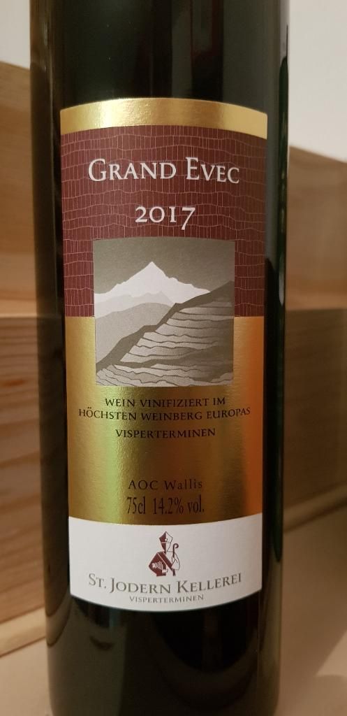 2017 St. Jodern Kellerei Pinot Noir Grand Evec Visperterminen ...