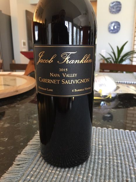 2015 Jacob Franklin Cabernet Sauvignon Hoffman Lane, USA, California ...