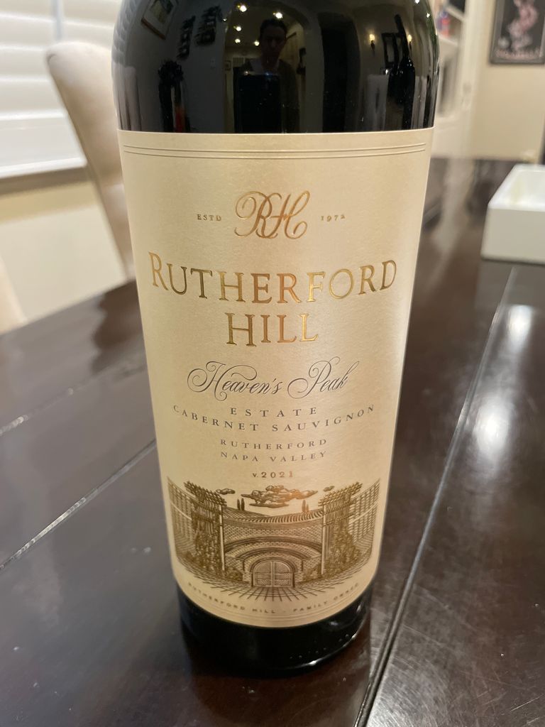 2021 Rutherford Hill Cabernet Sauvignon Heaven's Peak, USA, California ...