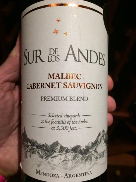 2012 Bodega Sur de los Andes Malbec-Cabernet Sauvignon Premium Blend ...