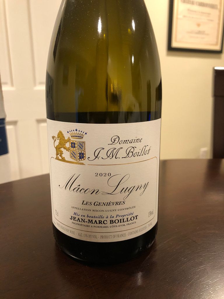 2019 J.M. Boillot Mâcon-Lugny Les Genièvres, France, Burgundy ...