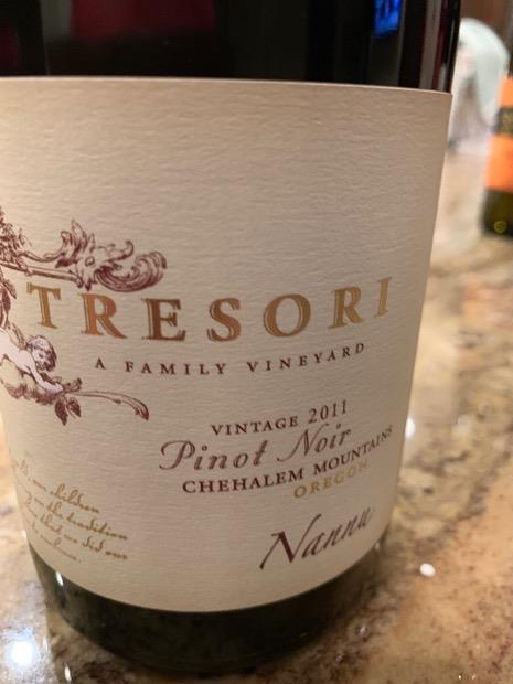 2011 Tresori Pinot Noir, USA, Oregon, Willamette Valley, Chehalem ...