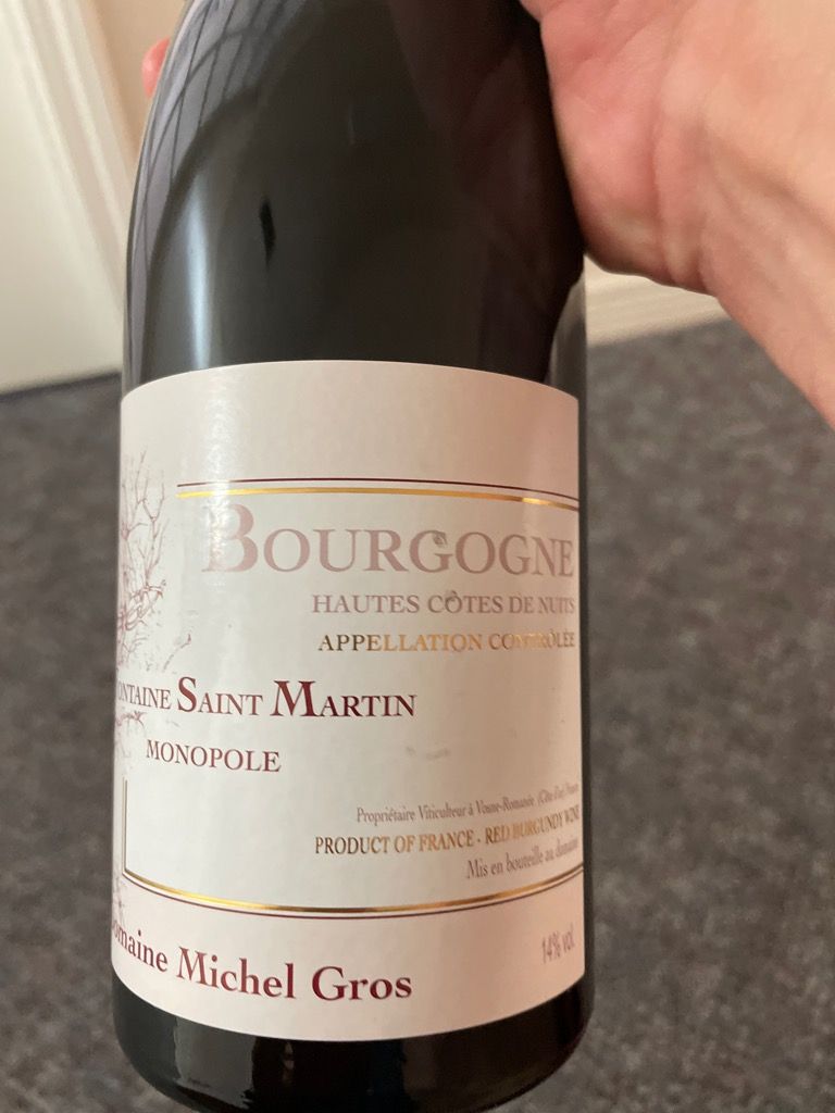 2018 Domaine Michel Gros Bourgogne Hautes-Côtes de Nuits Fontaine St ...