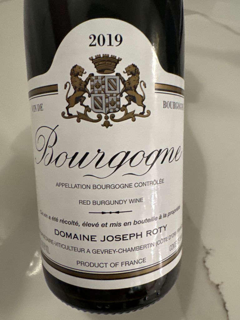 2019 Domaine Joseph Roty Bourgogne, France, Burgundy, Bourgogne ...