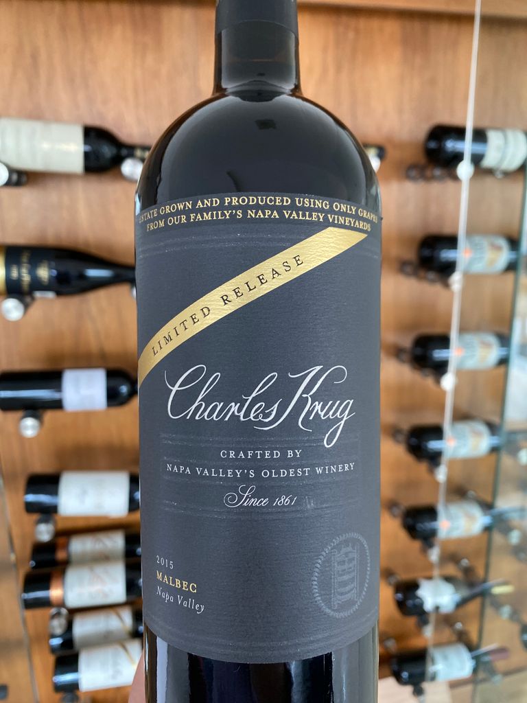 2015 Charles Krug Winery (Peter Mondavi Family) Malbec Limited Release ...