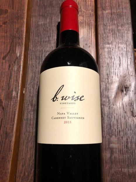 2015 B. Wise Vineyards Cabernet Sauvignon Coombsville, USA, California ...