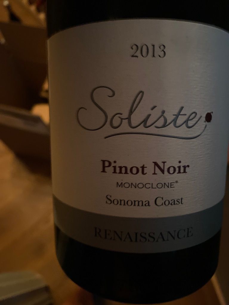 2013 Soliste Cellars Pinot Noir Renaissance, USA, California, Sonoma ...
