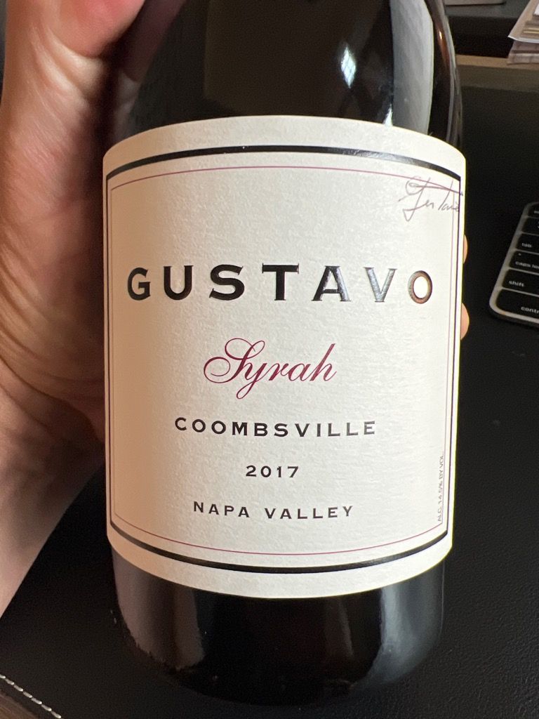 2017 Gustavo Wine Syrah, USA, California, Napa Valley, Coombsville ...