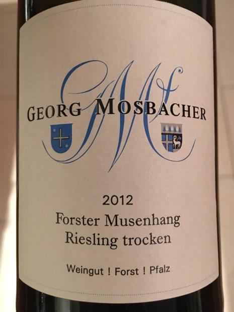 2011 Georg Mosbacher Forster Musenhang Riesling trocken, Germany, Pfalz ...