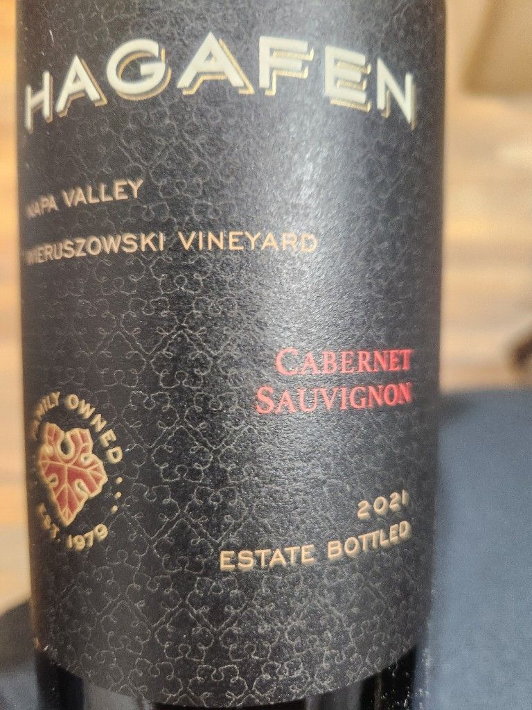 2021 Hagafen Cabernet Sauvignon Wieruszowski Vineyard, USA, California ...