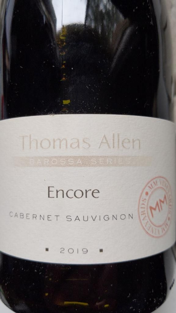 2018 Thomas Allen Encore Barossa Series Cabernet Sauvignon, Australia ...