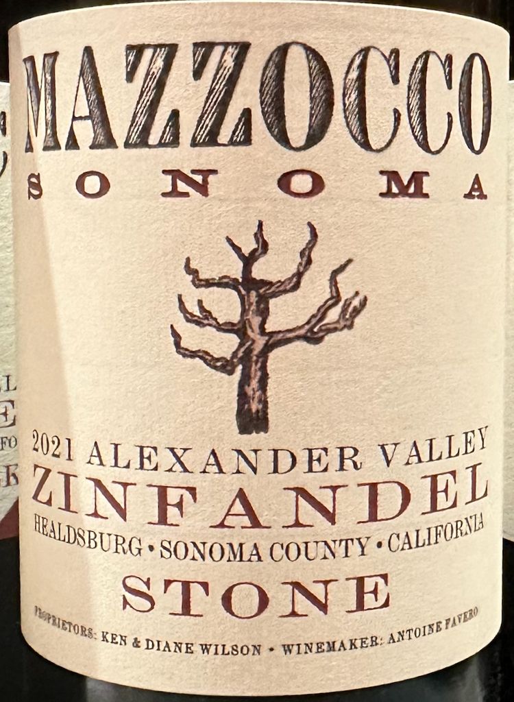 2020 Mazzocco Zinfandel Stone Alexander Valley, USA, California, Sonoma ...