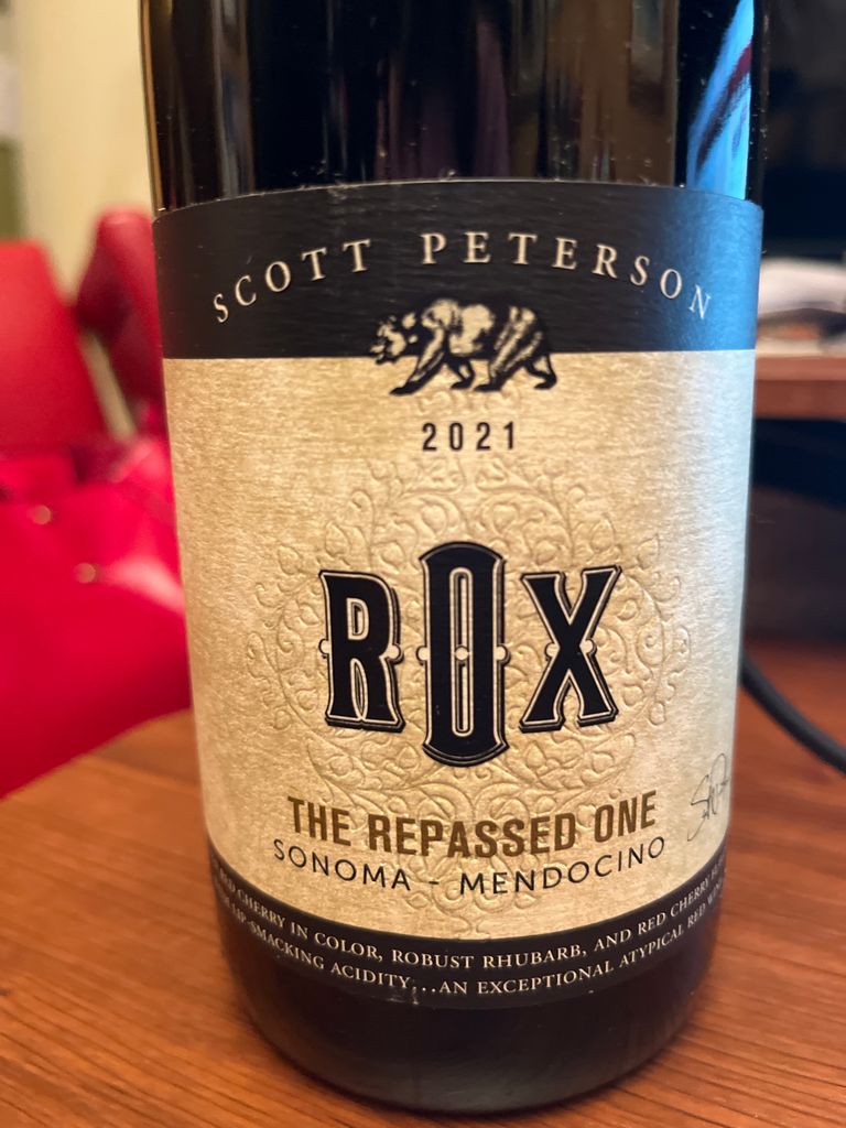 2021 Scott Peterson ROX The Repassed one, USA, California - CellarTracker