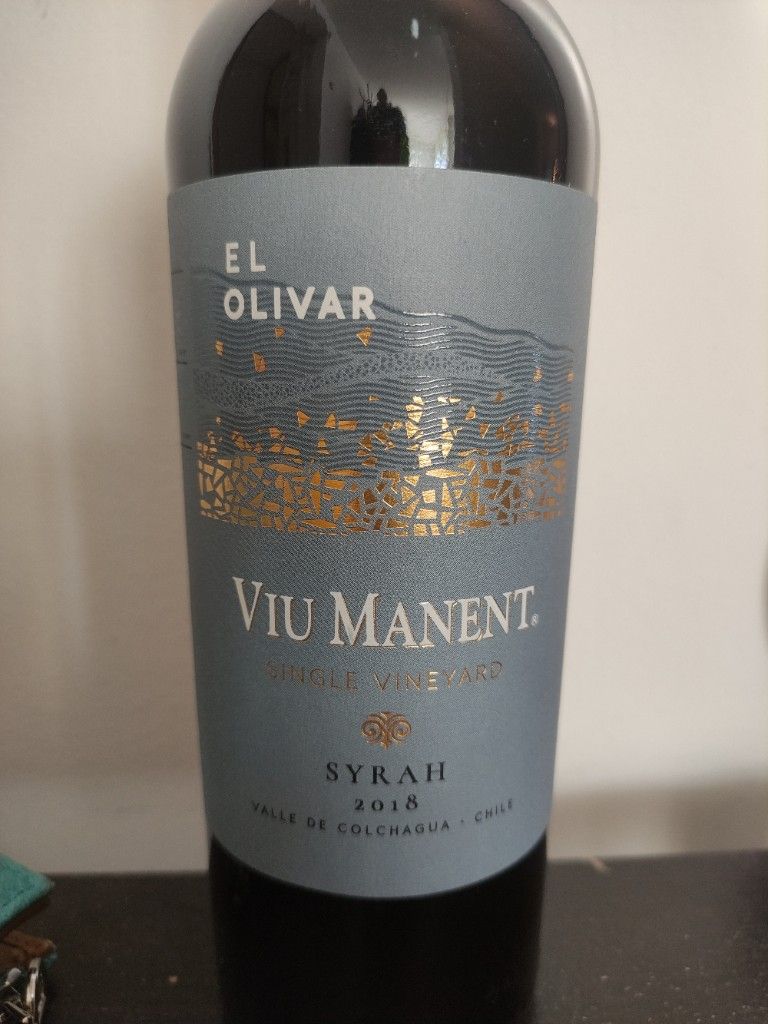 2018 Viu Manent Syrah Single Vineyard El Olivar Alto, Chile, Rapel Valley, Colchagua Valley ...