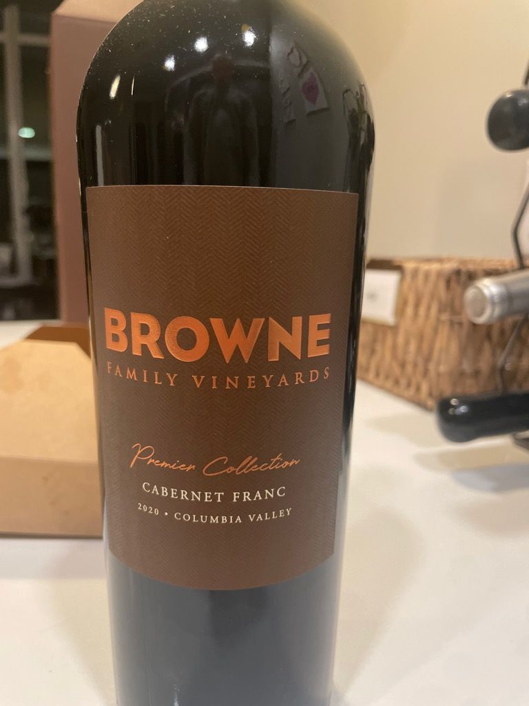 2020 Browne Family Vineyards Cabernet Franc, USA, Washington, Columbia ...