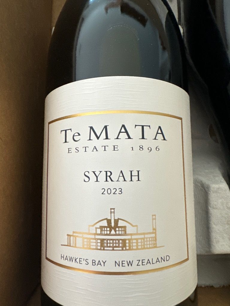 2023 Te Mata Estate Syrah, New Zealand, North Island, Hawke's Bay ...