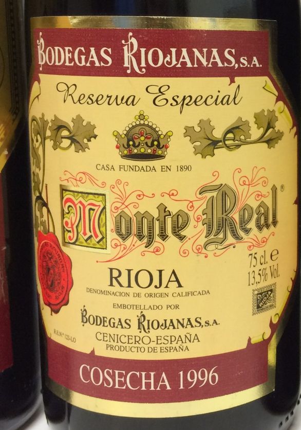 1996 Bodegas Riojanas Rioja Monte Real Reserva Especial, Spain, La ...