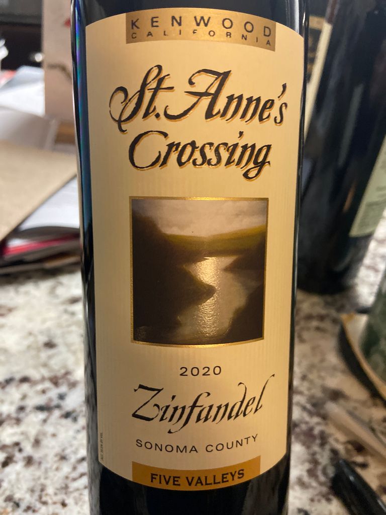 2020 St. Anne's Crossing Zinfandel AVA Series Five Valleys, USA ...