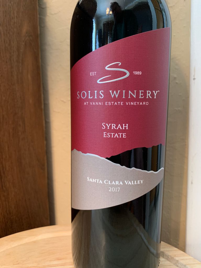 2017 Solis Winery Syrah, USA, California, Central Coast, Santa Clara ...